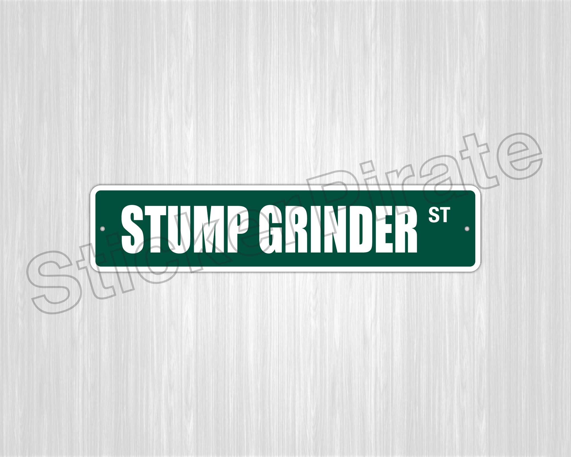 *Aluminum* Stump Grinder 4" x 18" Metal Novelty Street Sign SS 3394 | eBay